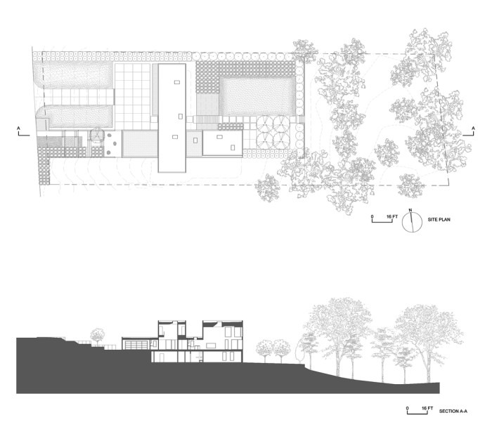 Split_Box_House_Site_Plan_and_Section - Modern Design